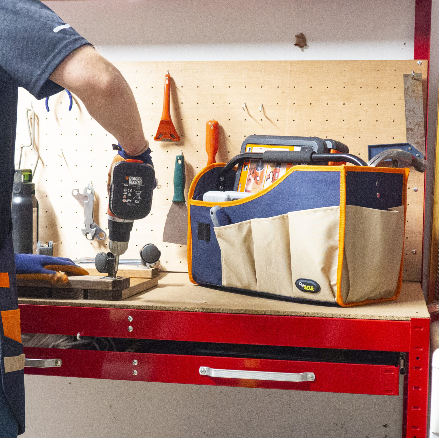 RIGID TOOL BAG (ORANGE & NAVY) - Treadstone Products